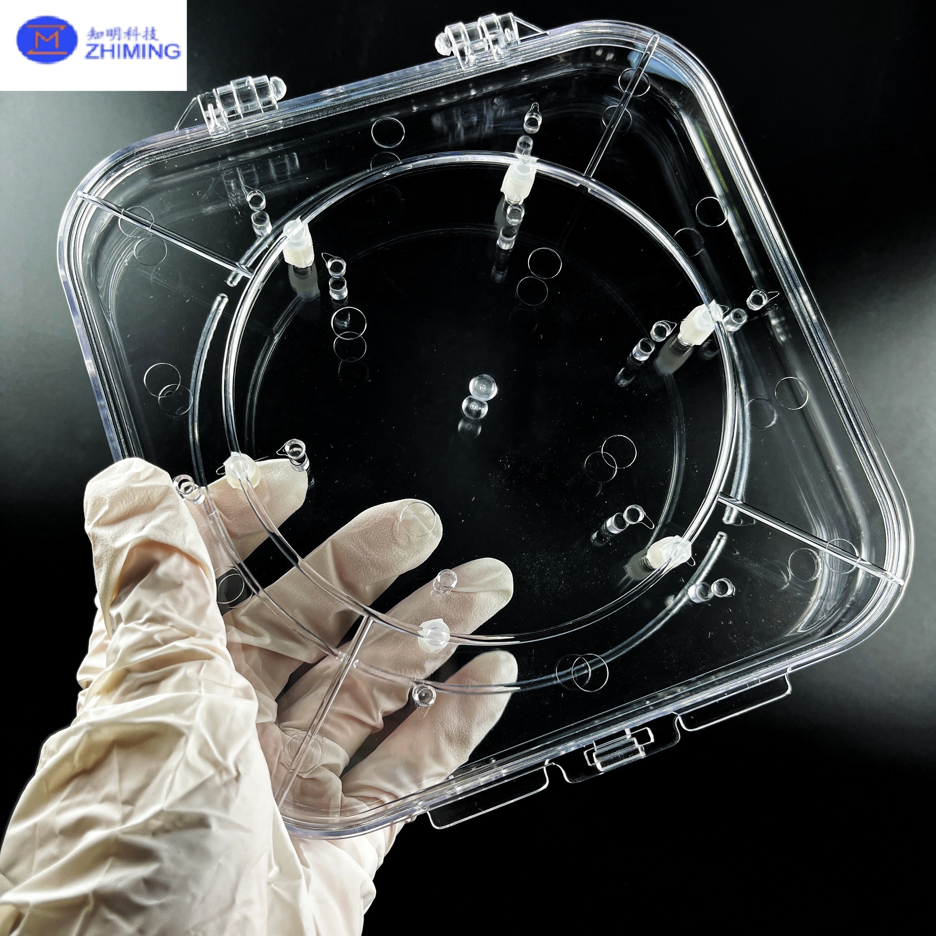 Adjustable Wafer Box Transparent PC Wafer Carrier for Semiconductor ...